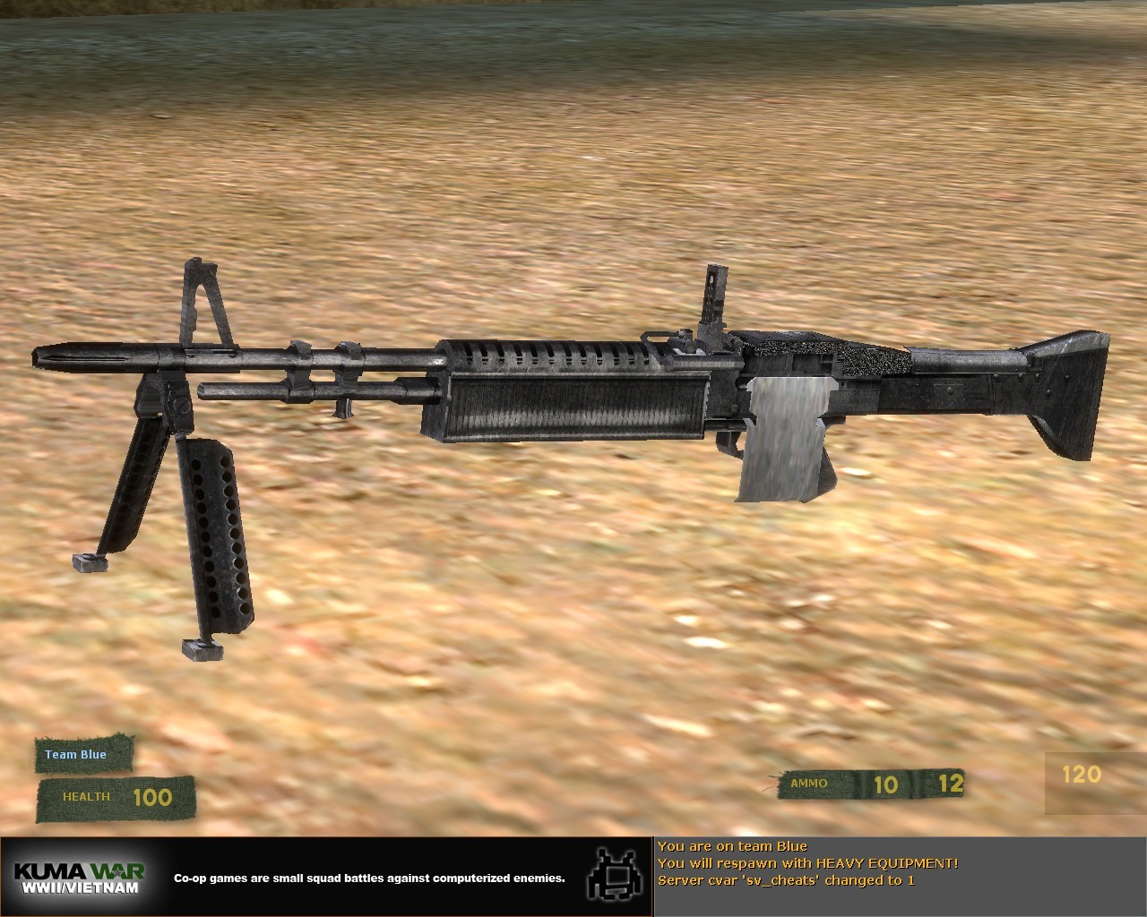 Black M60 Recolor Mod for Kuma\War II | kw2mp Mods