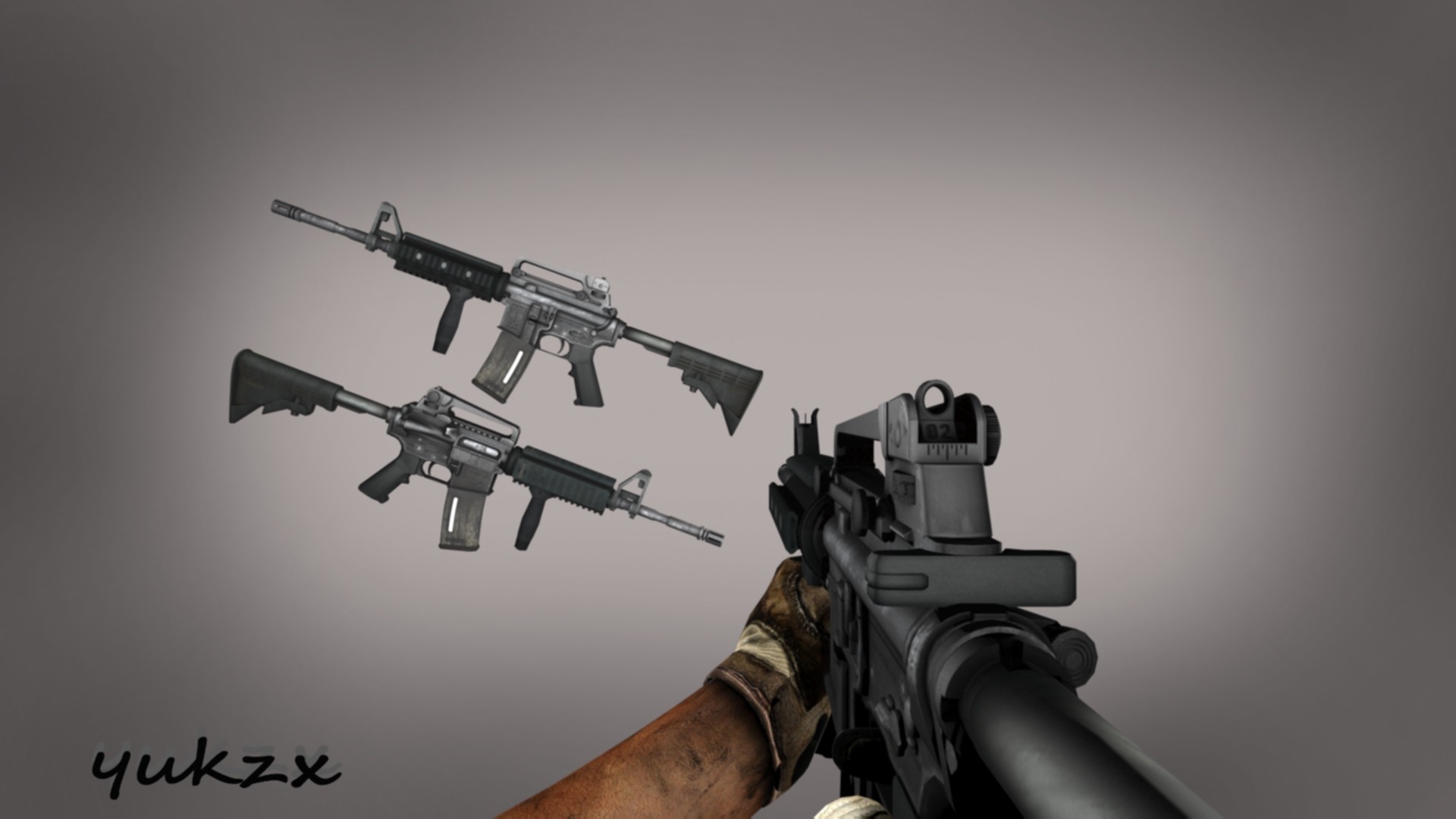 Tiggs M4 on Yukzx animations Mod for Counter-Strike: Source | CS:S Mods