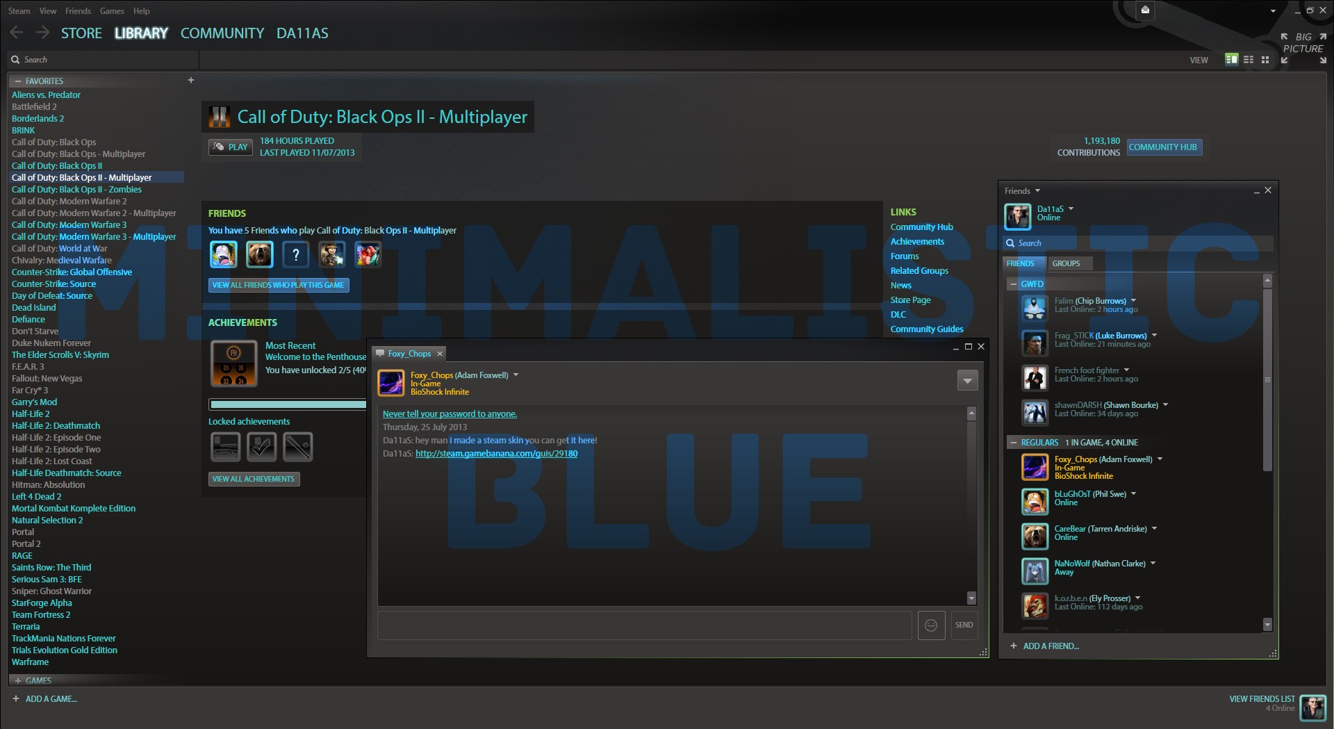 Minimalistic Blue Mod for Steam | Steam Mods