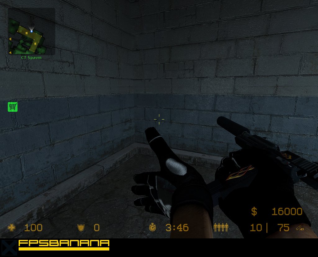 Black USP With Flames [Counter-Strike: Source] [Mods]