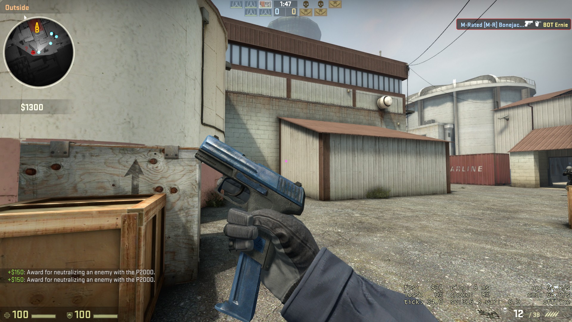 Blue HoneyComb P2000 [Counter-Strike: Global Offensive] [Mods]