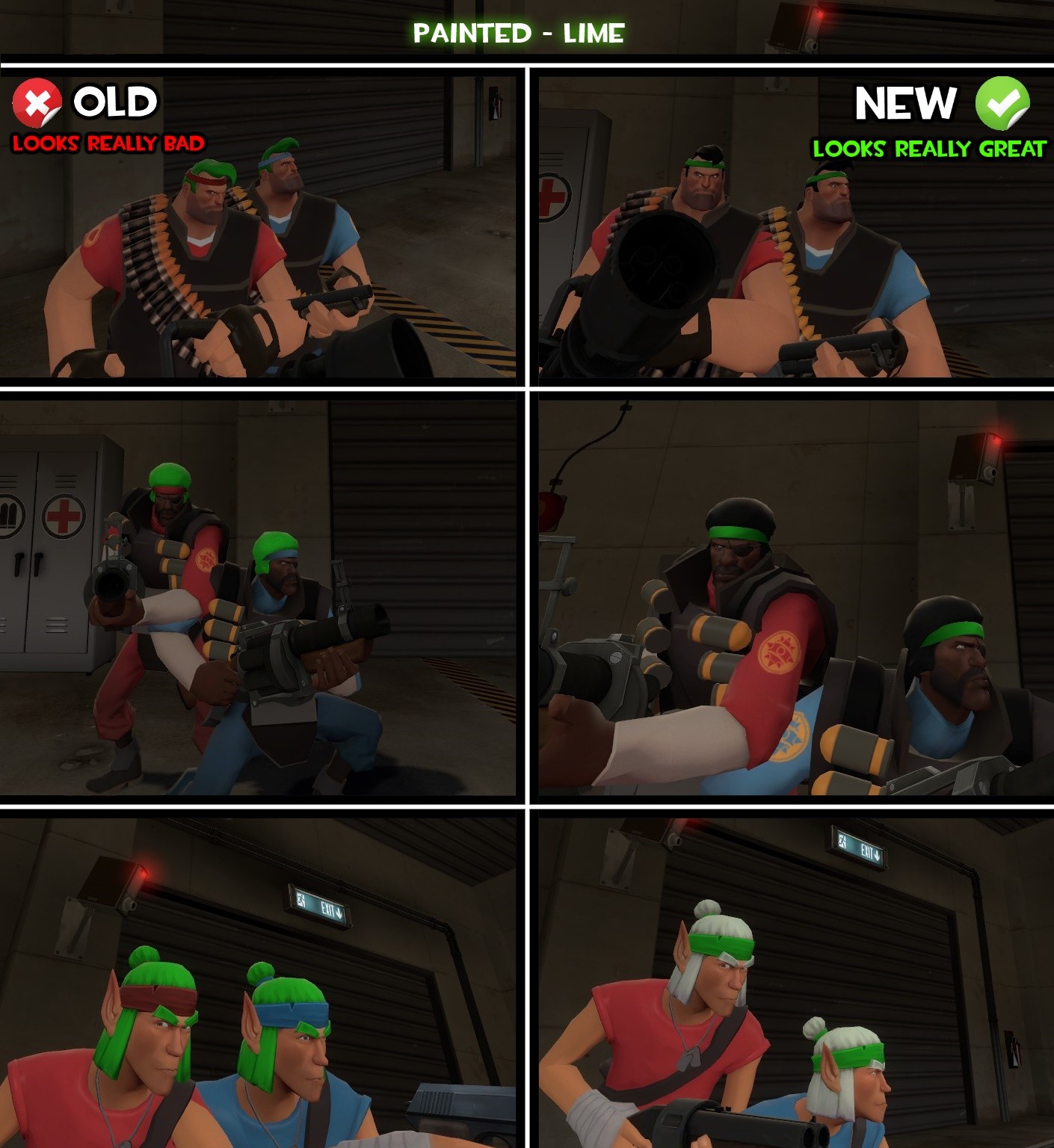 Colorable Stripes (Demo's Fro, Void Hair, Gym Rat) Mod for Team ...