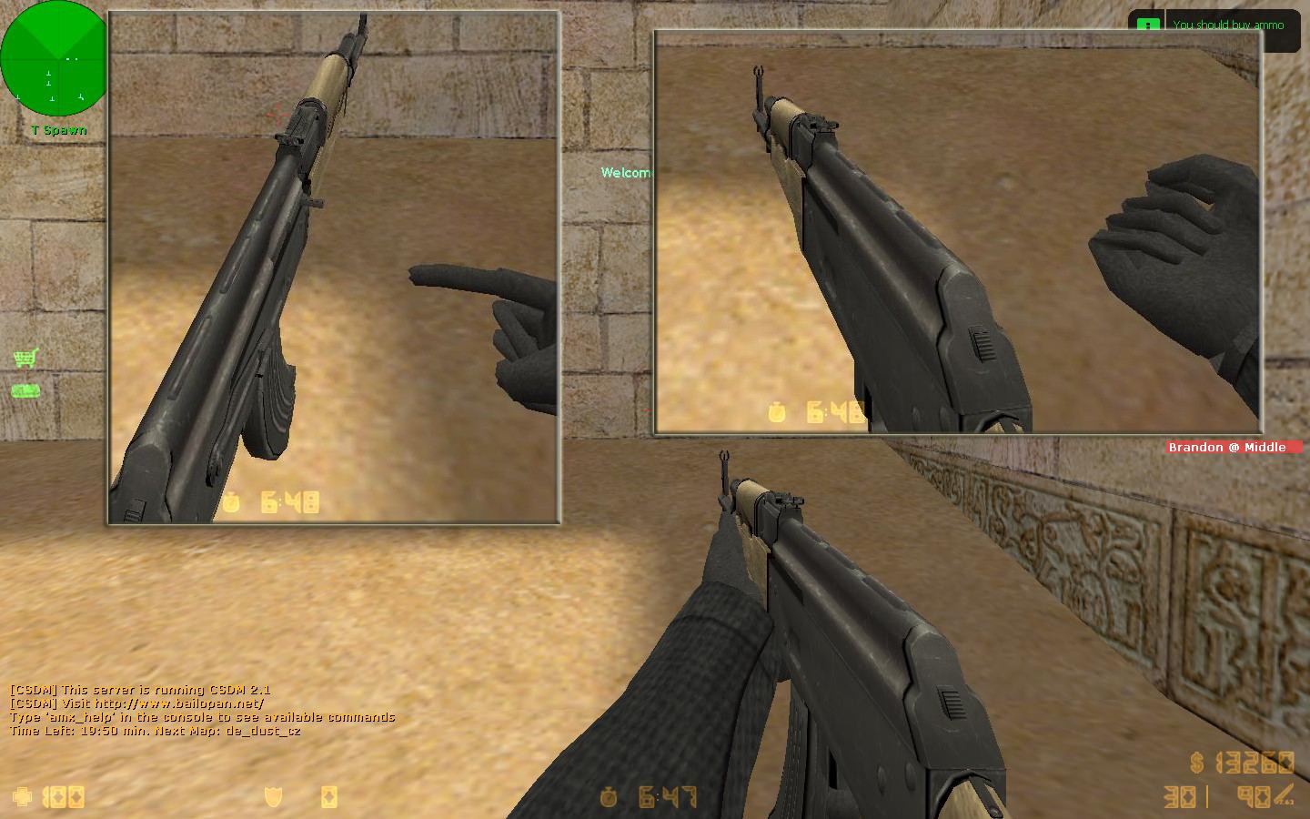 Teh Snake AK-47 On Daellum67 Anim [Counter-Strike: Condition Zero] [Mods]