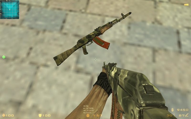 Metro 2033's Ak 47 V2 (No Acog) on 2 Animation Mod for Counter-Strike 1 ...