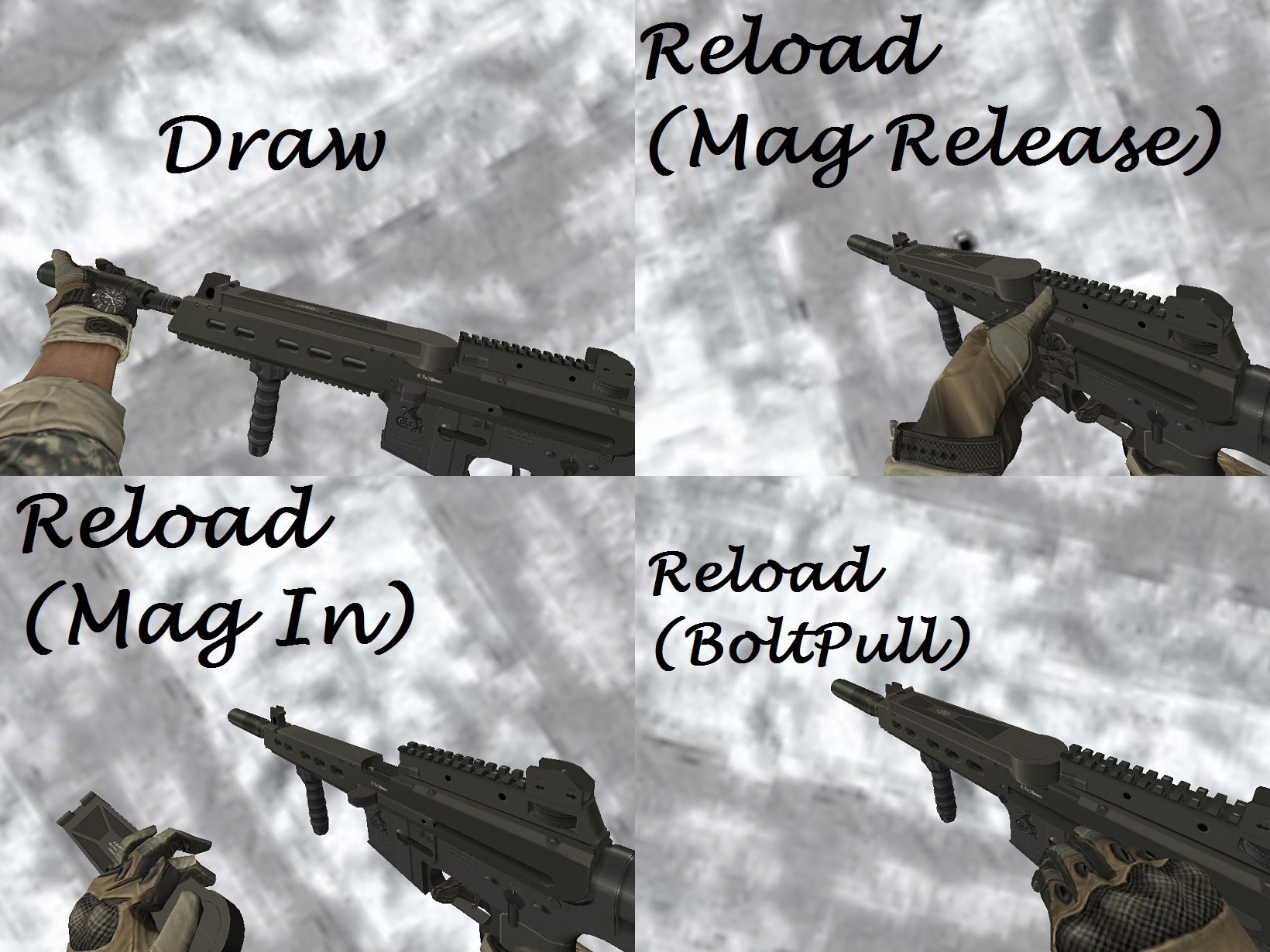 6 Custom Weapons & Animation On Battery Hand(Pack) Mod for Counter ...