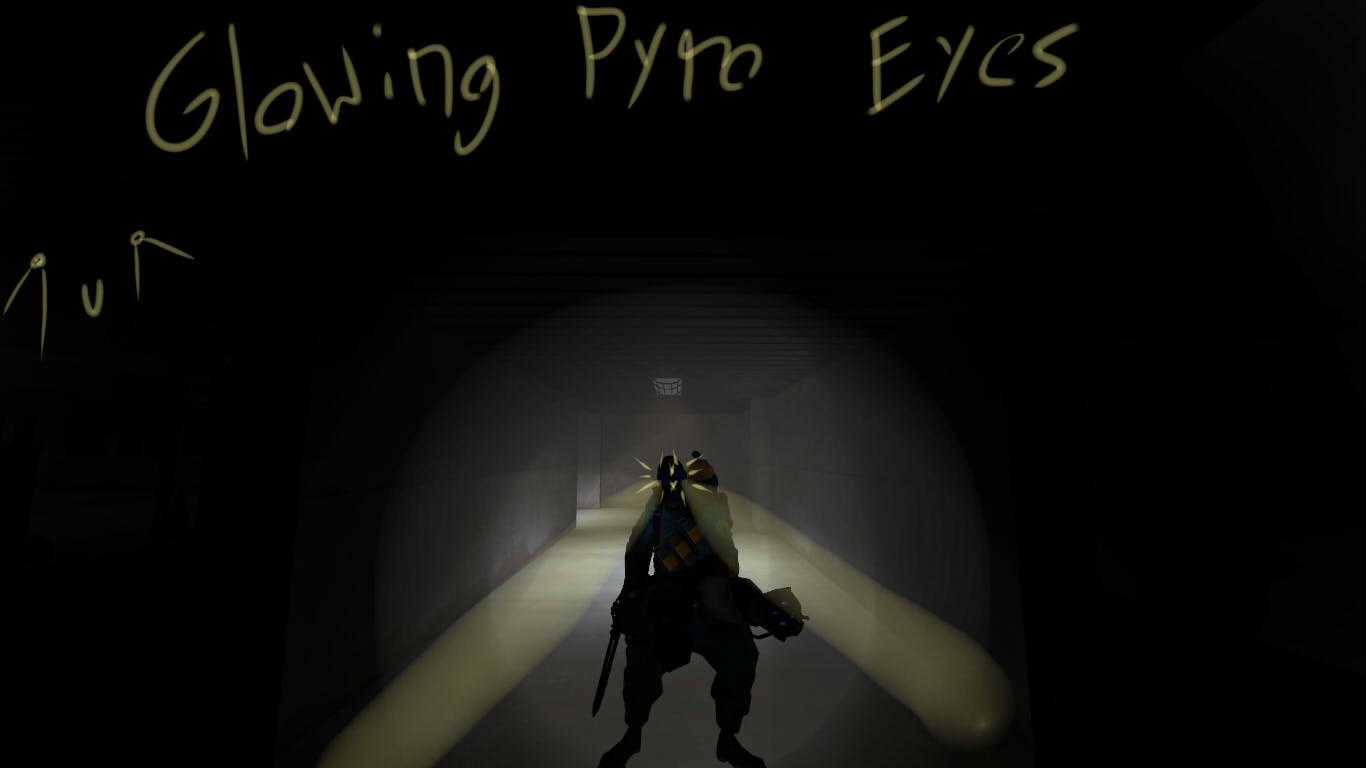 Glow in the dark pyro eyes Mod for Team Fortress 2 | TF2 Mods