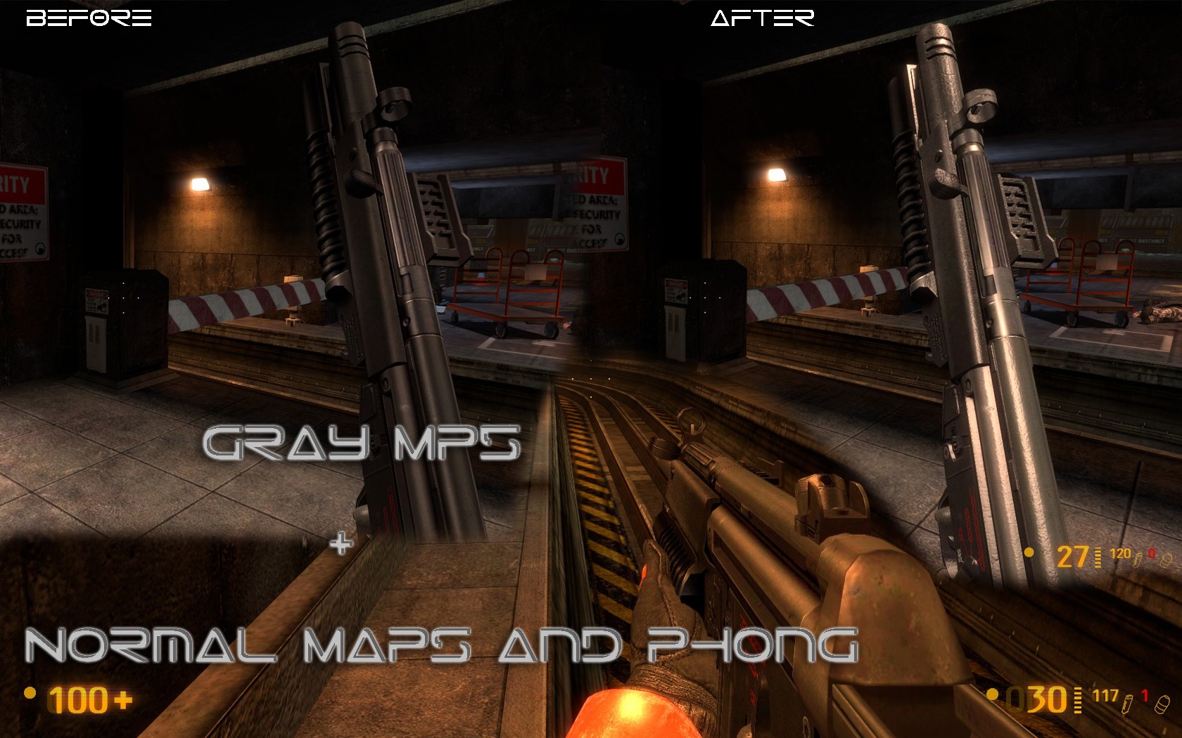 Gray MP5 + phong & Normals [Black Mesa] [Mods]