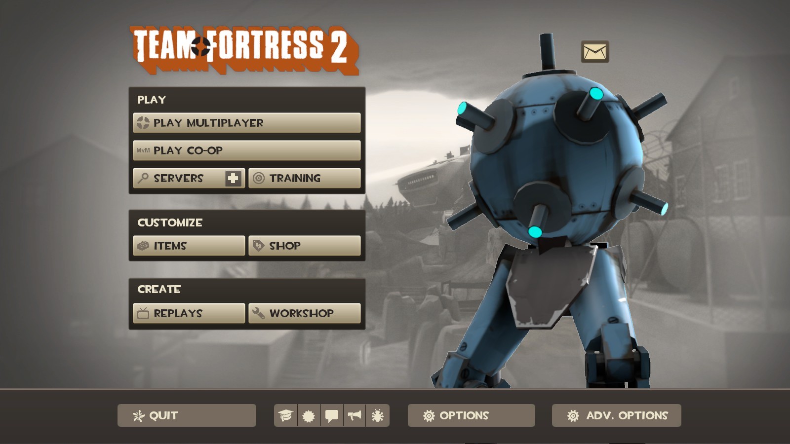 Sentry Buster and Mecha-Engineer Menu Characters Mod for Team Fortress 2 | TF2 Mods