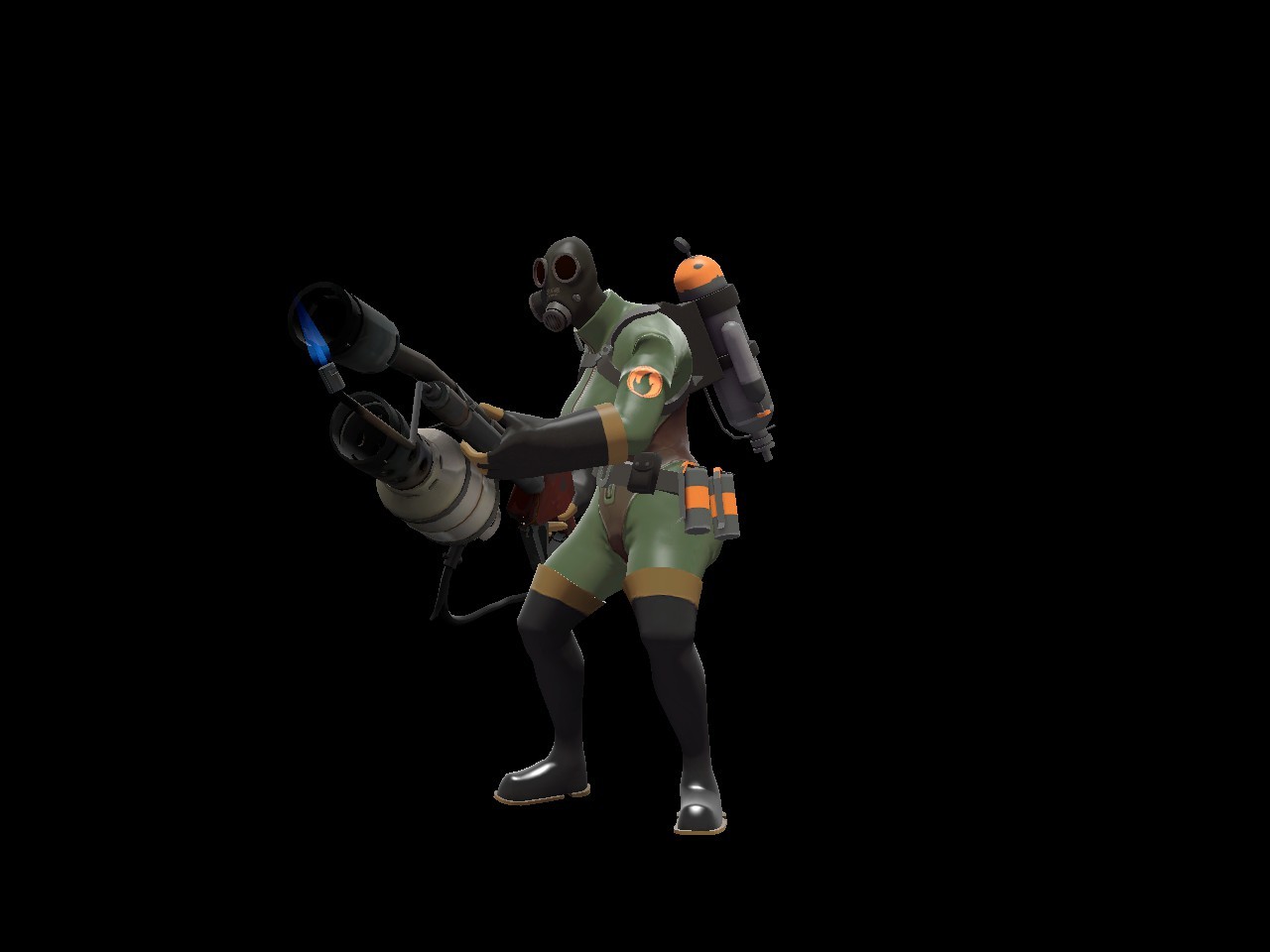 Green fem pyro Mod for Team Fortress 2 | TF2 Mods
