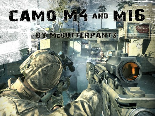 Camo M4 & M16 [Call of Duty 4: Modern Warfare] [Mods]