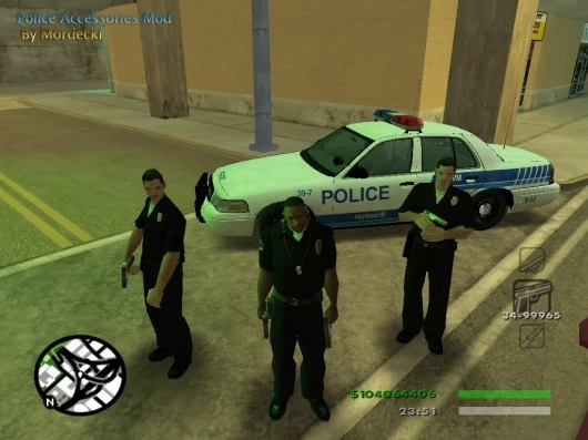 Police Accessories Mod Mod for Grand Theft Auto: San Andreas | GTA:SA Mods