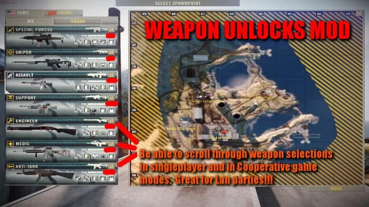 BF2 Weapons Unlocker Mod for Battlefield 2 | BF2 Mods