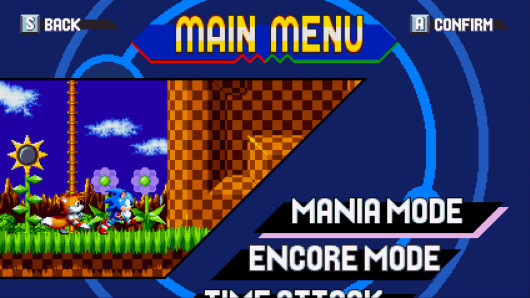 Unique/Different Menu Colors Mod for Sonic Mania | SM Mods