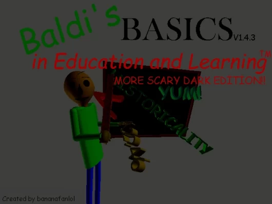 Baldi's Basics MORE Scary Dark Edition V1.4.3 Mod for Baldi's Basics ...