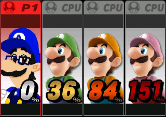 Smash WiiU Damage Percentage [Super Smash Bros. (3DS)] [Mods]