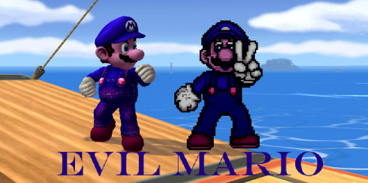 Evil Mario for Blue Mario [Super Smash Bros. Brawl] [Mods]