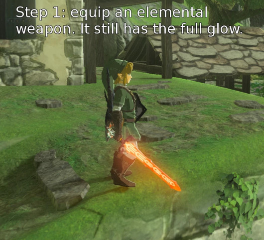 Reduced Glow for Elemental Weapons Mod for The Legend of Zelda: Breath ...
