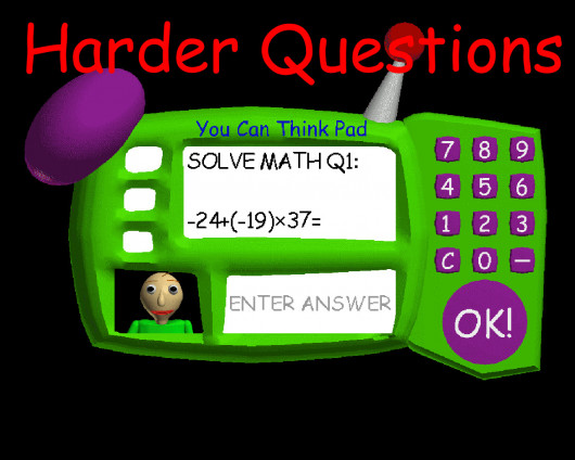 Baldi's Not So Basics (Harder Math) Mod for Baldi's Basics | Baldi Mods