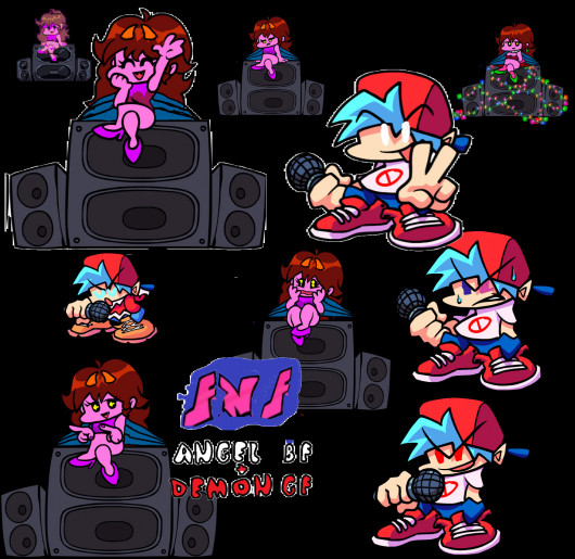 Demon GF + Angel BF! Mod for Friday Night Funkin' | FNF Mods