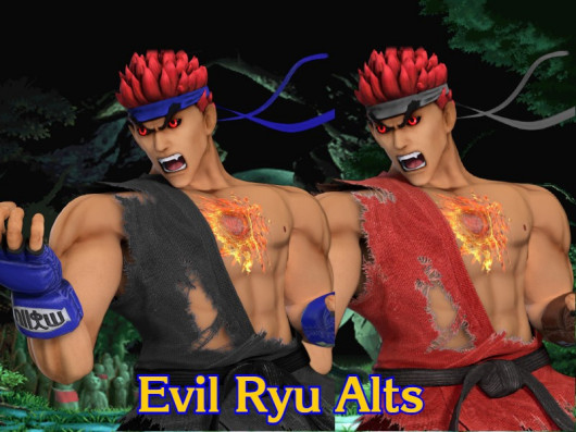 Evil Ryu Alt Costumes Mod for Super Smash Bros. Ultimate | SSBU Mods