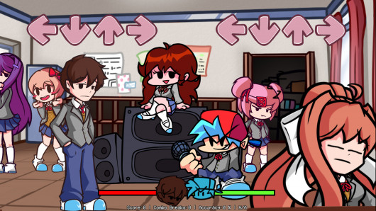 Doki Doki takeover: MC(main character) Over Monika Mod for Friday Night ...