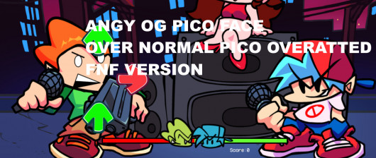 angy og pico face over pico Mod for Friday Night Funkin' | FNF Mods