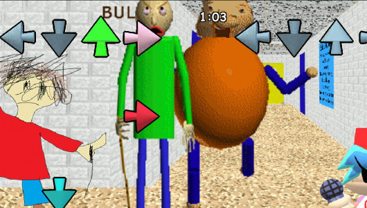 baldi characters over algebra Mod for Friday Night Funkin' | FNF Mods