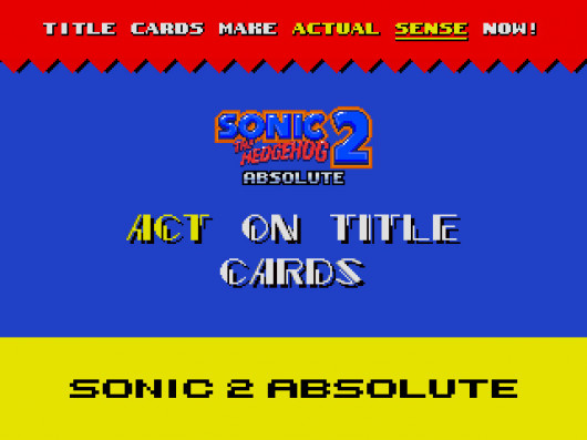 "Act" on Title Cards (S2/S2A) Mod for Sonic The Hedgehog 2 Absolute ...