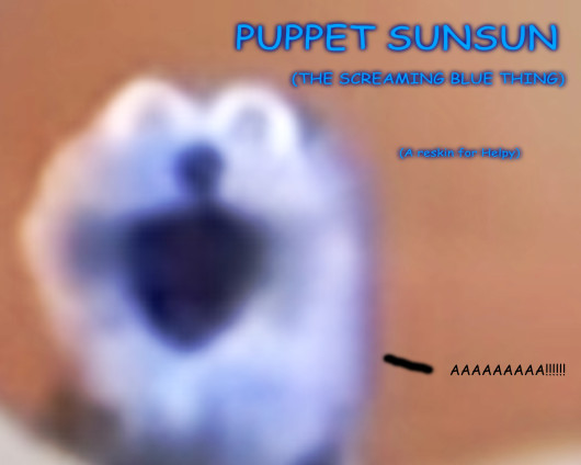 Screaming Blue Thing Over Helpy (Meme) [Ultimate Custom Night] [Mods]