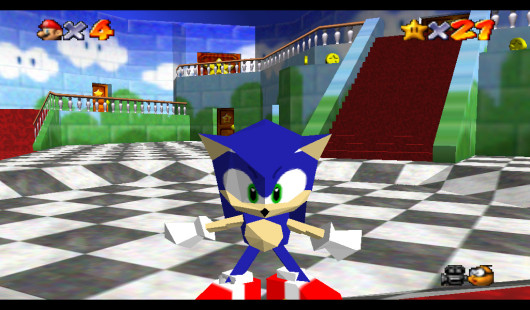 Smash Remix Sonic in Mario 64 Mod for Super Mario 64 | SM64 Mods