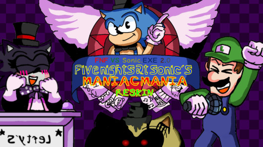 FNF vs sonic.EXE 2.0 FNAS maniac mania reskin Mod for Friday Night ...