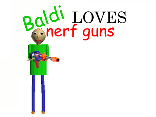 Baldi Loves Nerf Guns Mod for Baldi's Basics | Baldi Mods