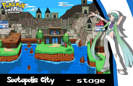 Pokemon R/S/E - Sootopolis City (9.4/CMC+) [Super Smash Bros. Crusade ...