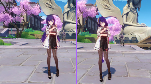 Dr. MEI/Raiden Shogun in Dr. MEI's Outfit Mod for Genshin Impact | GI Mods