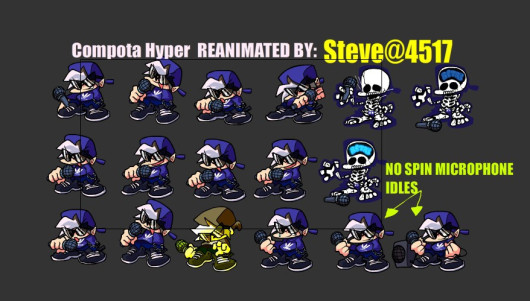 Compota Hyper Pero Utilizando Sprites De Bf Zero [friday Night Funkin