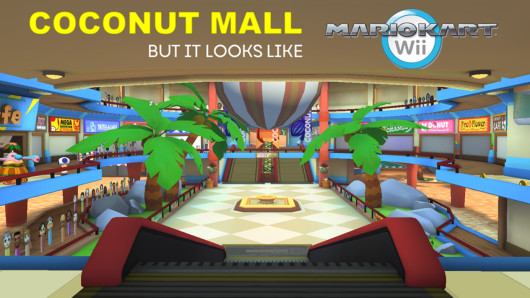 Coconut Mall with Wii Colors (+ Escalator bonus) [Mario Kart 8 Deluxe ...