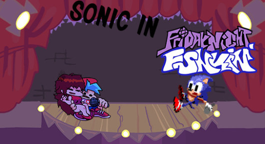 Sonic Pixel Over Boyfriend Mod for Friday Night Funkin' | FNF Mods