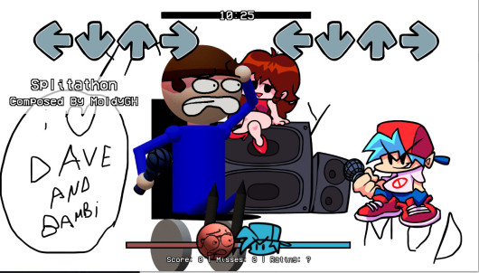 FNF SPLITATHON: Dave & Bambi | Psych Engine Port Mod for Friday Night ...