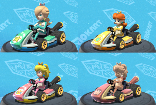 Princess Biker Suits on Karts Mod for Mario Kart 8 Deluxe | MK8D Mods