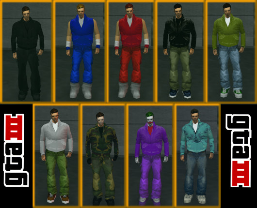 GTA 3 custom skins pack by DeathCold Mod for Grand Theft Auto III ...