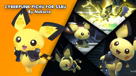 Cyberpunk Pichu MKII skin for SSBU Mod for Super Smash Bros. Ultimate | SSBU Mods