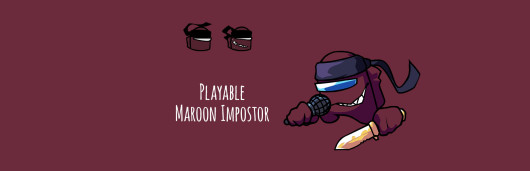 Playable Maroon Impostor Mod for Friday Night Funkin' | FNF Mods
