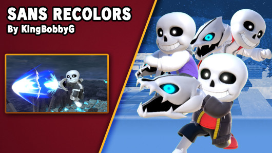 Sans Costume Recolors Mod for Super Smash Bros. Ultimate | SSBU Mods