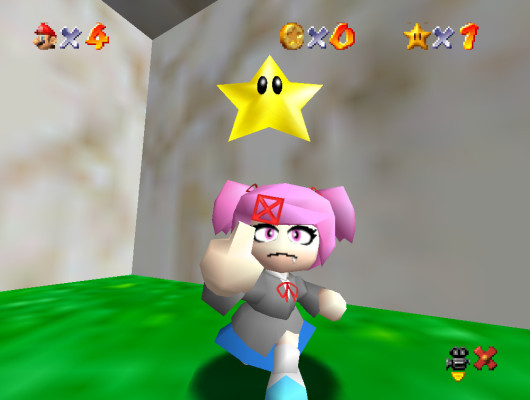 Natsuki (DDLC) 64 Mod for Super Mario 64 | SM64 Mods