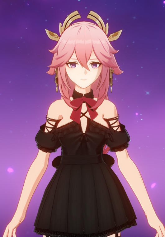 Dark Dress Yae Mod for Genshin Impact | GI Mods