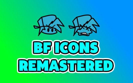 Remastered BF Icon + Corrupted BF Mod for Friday Night Funkin' | FNF Mods