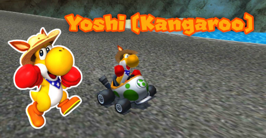 Kangaroo Yoshi (Tour Port) [Mario Kart 7] [Mods]