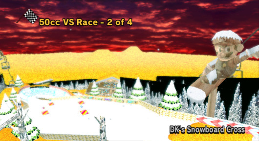 Wii DK Summit but offroad is Lava [Mario Kart Wii] [Mods]