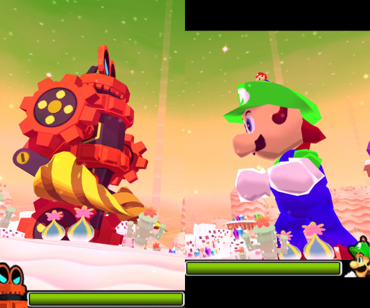 SM64 Mario/Luigi in M&L Dream Team's Giant Battles [Mario & Luigi Dream ...