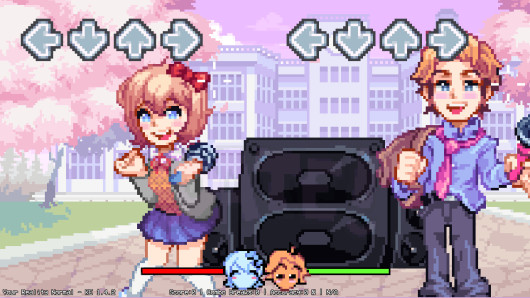 Pixel Sayori/Over Senpai Mod for Friday Night Funkin' | FNF Mods